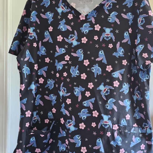 Disney | Tops | Disney Stitch Womens Scrub Top | Poshmark